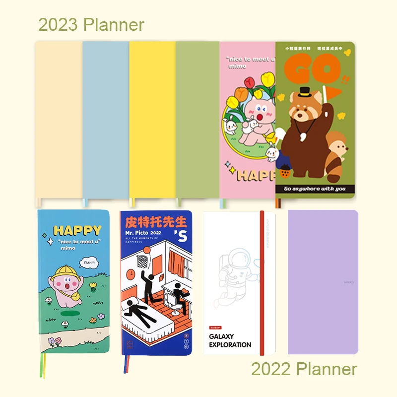 Kinbor 2022 2023 Week Planner Kawaii Journal Noteook Todolist Time ...