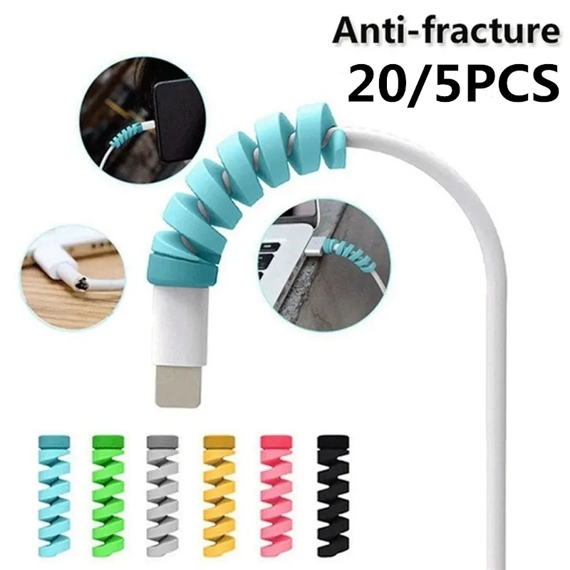 Spiral Cable Protector Saver Cover for Earphone Mouse USB Charger Wire ...