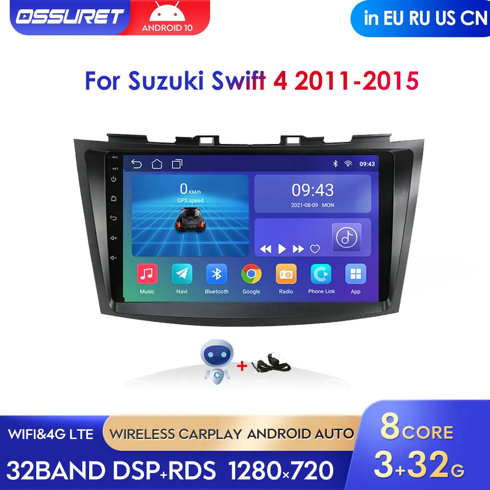 Android 10 Car Multimedia Player For Suzuki Swift 4 2011-2015 Radio ...