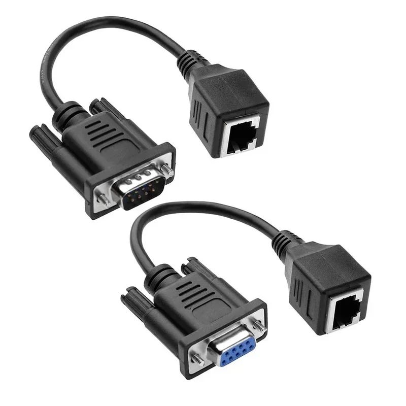 RJ45 to VGA Extender Male to LAN CAT5 CAT6 RJ45 Network Ethernet Cable ...