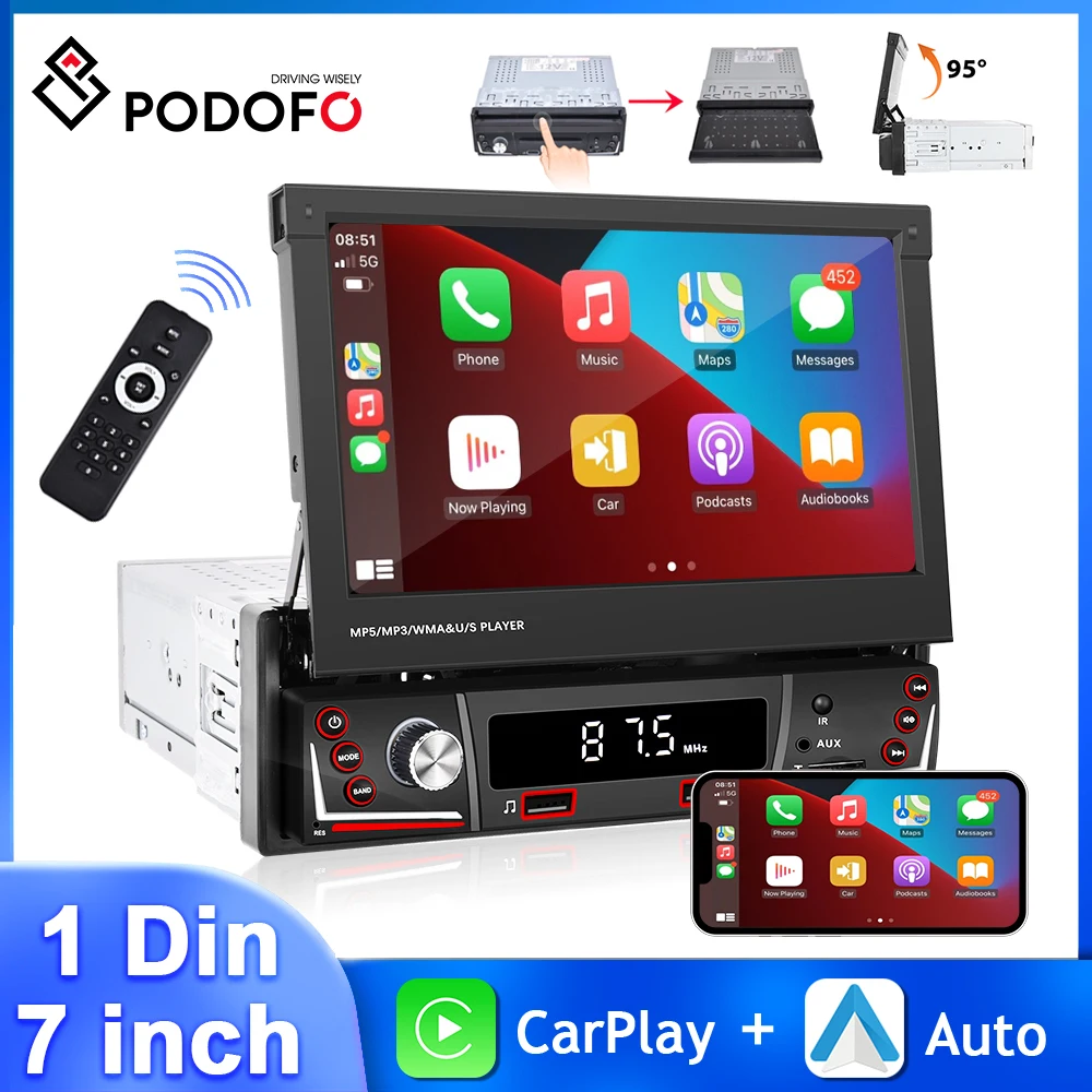 Podofo-Auto-r-dio-retr-til-Multim-dia-autom-vel-Carplay-sem-fios ...