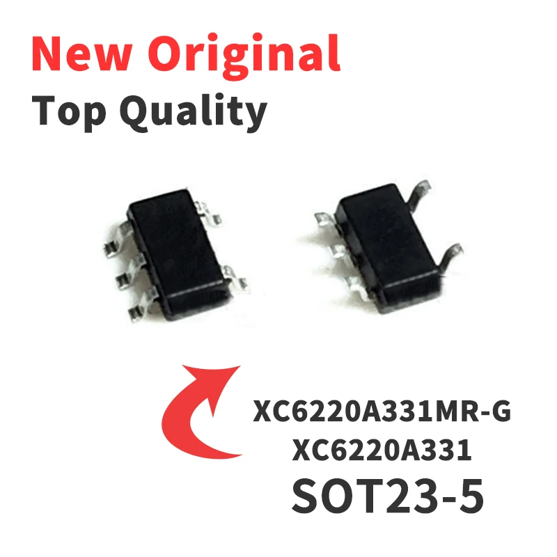 10-Pieces-XC6220A331MR-G-SMD-SOT23-5-XC6220A331MR-1A-3-3V-LDO-Regulator ...