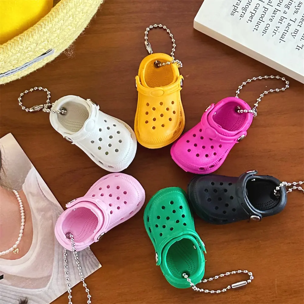 1/6 Pcs Creative Simulation Mini Slippers Pendant Cute Hole Shoes ...