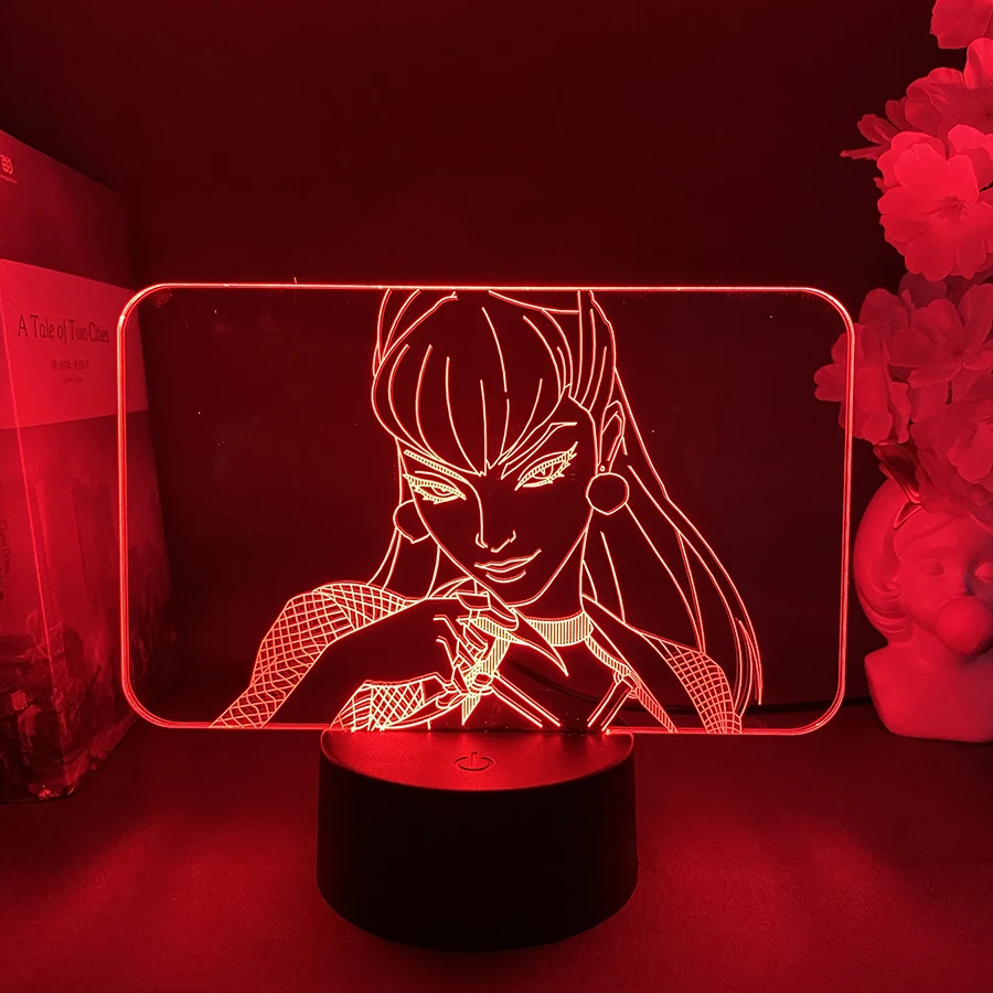 LOL KDA Evelynn 3D Acrylic Lamp Cool Gamign Room Decoration Backlight ...