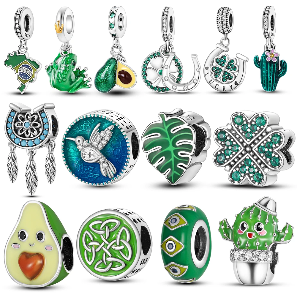MULA-925-Sterling-Silver-Green-Series-Charm-Fit-Original-Pandora ...