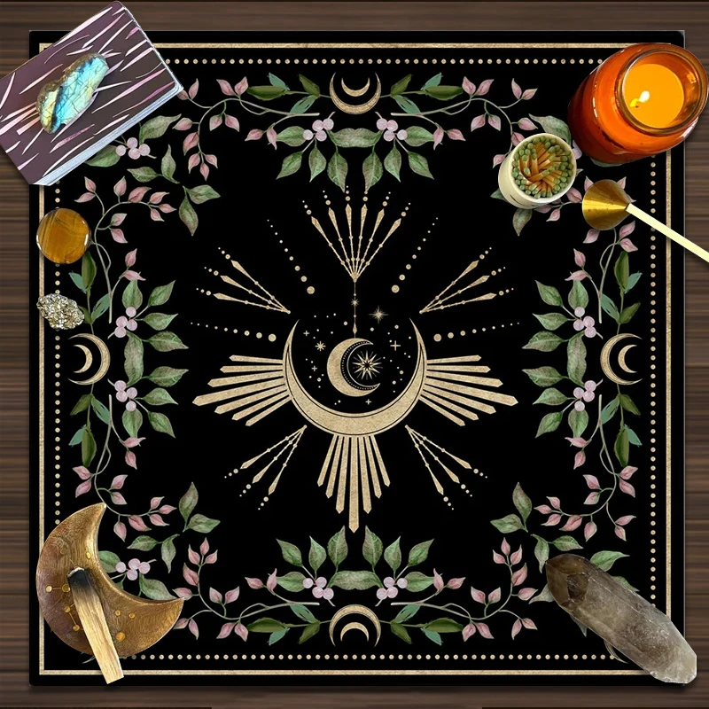 Tarot-Reading-Mat-Decoration-Moonflower-Altar-Cloth-Changing-Tablecloth ...