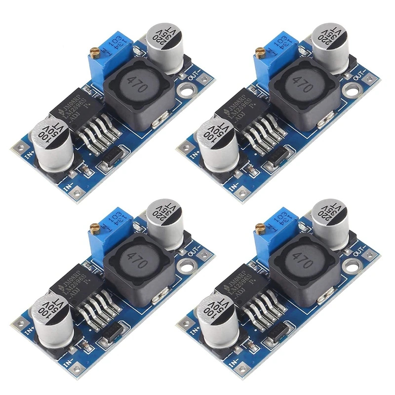 4Pcs-LM2596-DC-DC-Buck-Converter-Adjustable-Step-Down-Voltage-Regulator ...