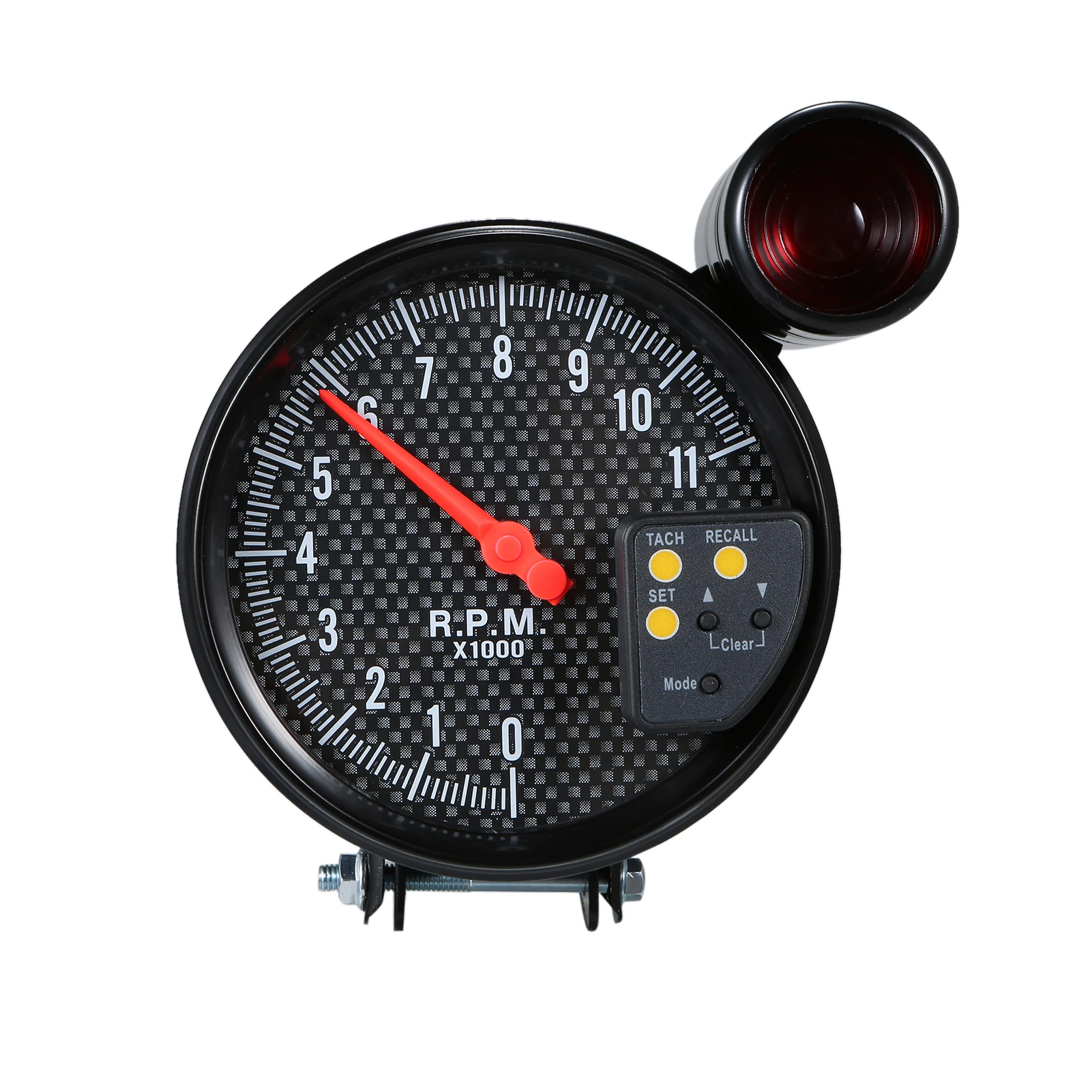 5 Inch Tachometer Carbon Fiber Face 7 Colors With LED Pointer ...