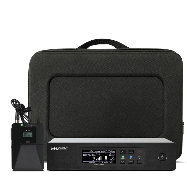 QLXD4 sistema de micrófono inalámbrico profesional UHF de alta calidad, clip de cuello de mano ...