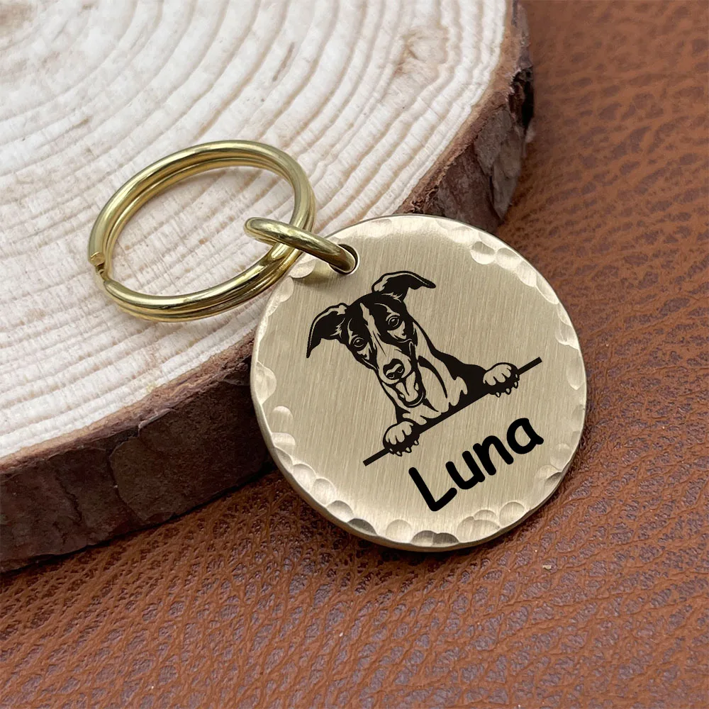 Brass-Dogs-Tag-Personalized-Pet-ID-Tags-Engraving-Puppy-Anti-lost ...