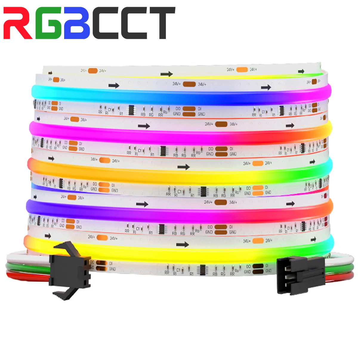 FCOB RGB IC LED Light Strip WS2811 Addressable 630 720 LEDs Dream Color 12mm 12V 24V Flexible ...