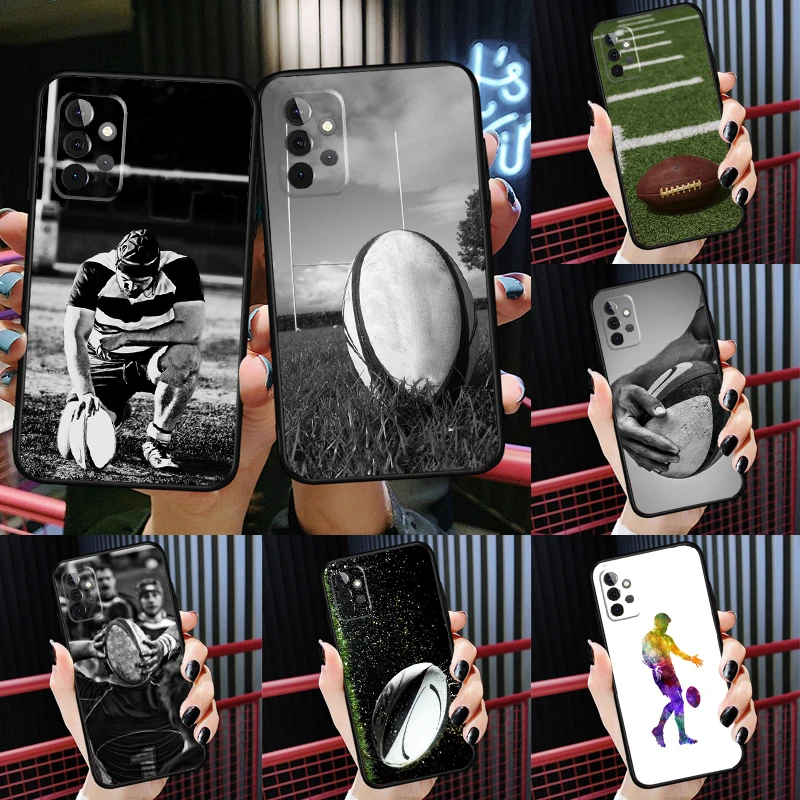Rugby-Ball-Case-For-Samsung-Galaxy-A54-A34-A24-A14-A73-A53-A33-A23-A13 ...