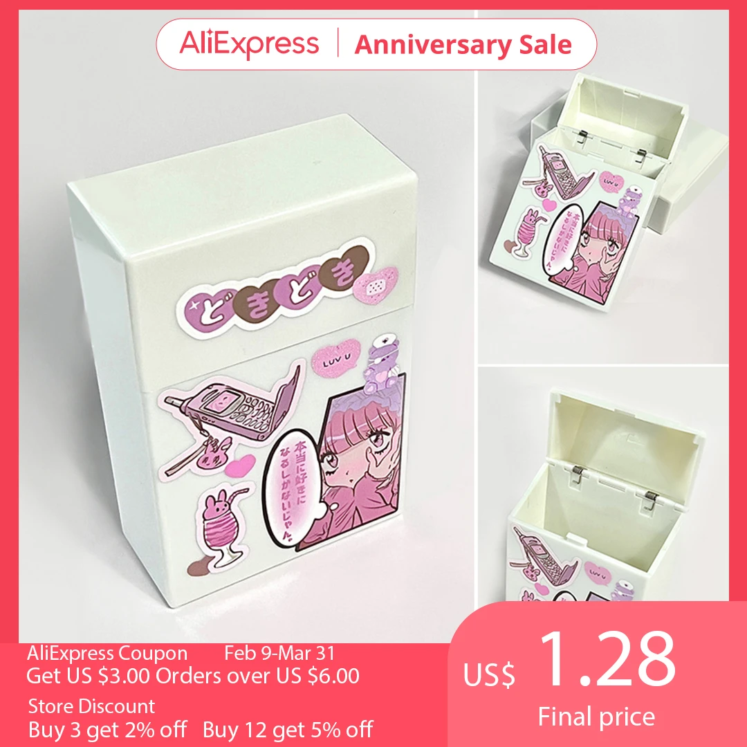 Kpop Photocard Storage Box Desktop White Plastic Storage Box Box Photo ...