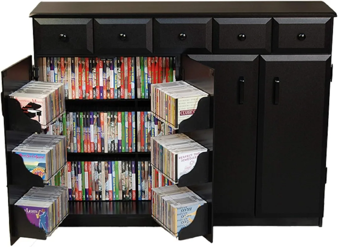 DVD Storage Cabinet With Doors: The Real Solution for Clutter-Free ...