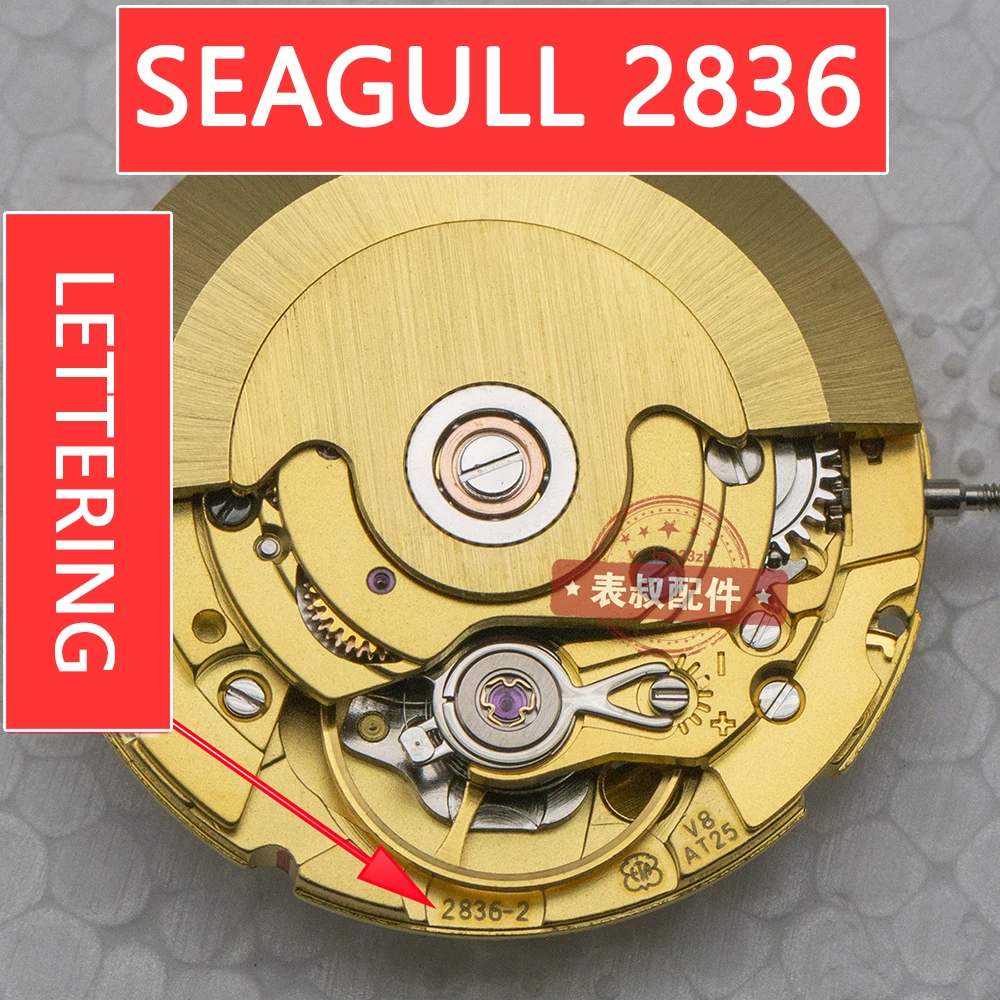 TOP CLONE ETA 2836-2 Mechanical Movement Date/Day Disc Golden/Silver ...