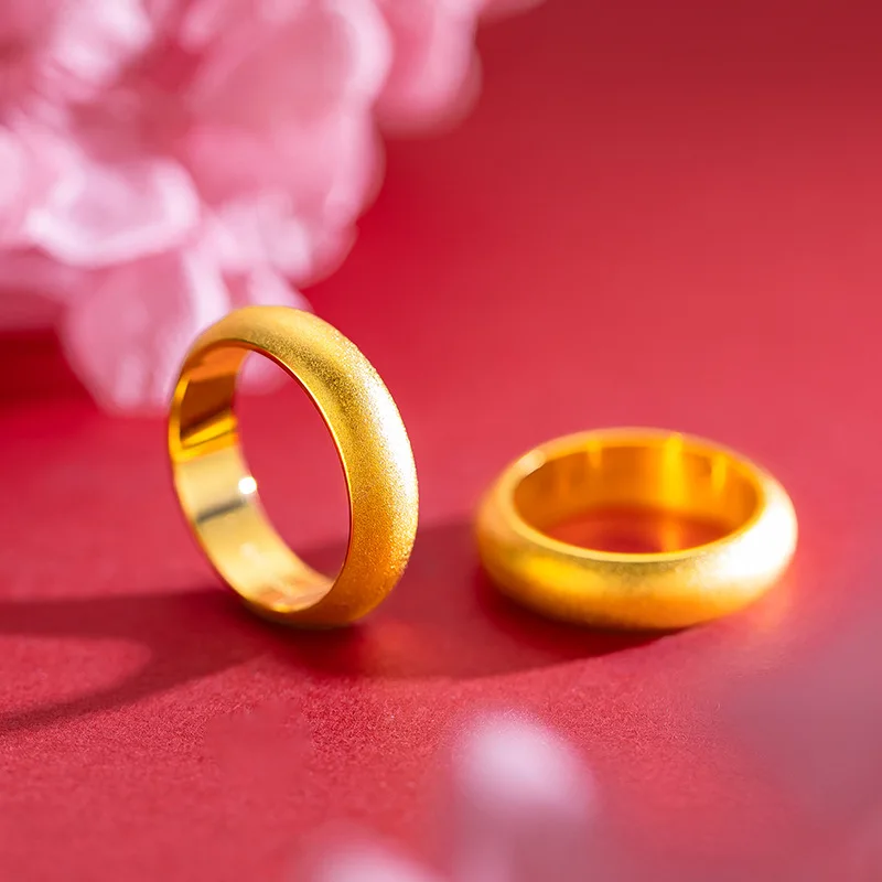 Anillo-de-oro-Real-de-24K-para-hombres-y-mujeres-Popular-anillo-de-la ...