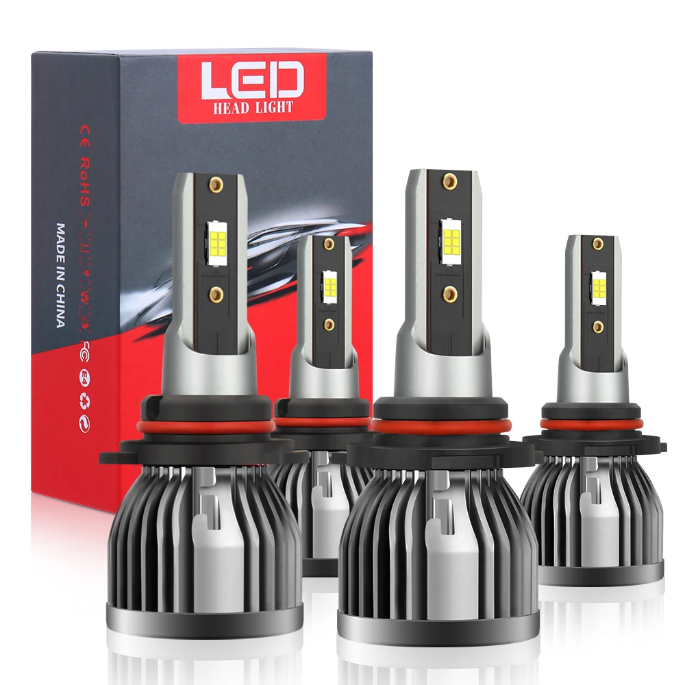 9004 HB1 9007 HB5 H7 Led Headlight 3000Lm H1 H4 Bulbs High Low Beam Hb3 ...