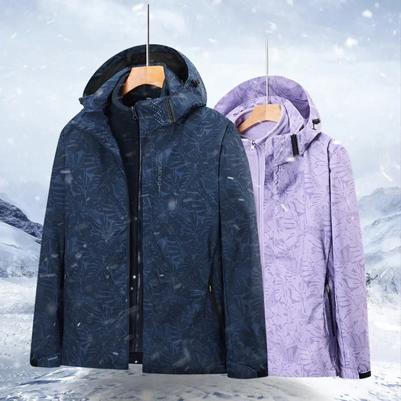 Winter Women Waterproof Ski Fleece Jacket Female Climbing Trekking ...