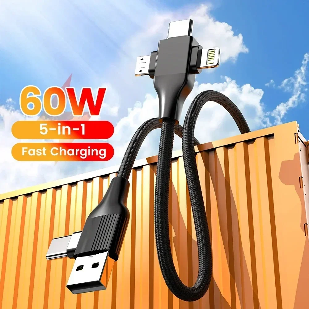 5-in-1 USB C Charging Cable Type C Charger Wire 4 in 1 Usb Type C Cable ...