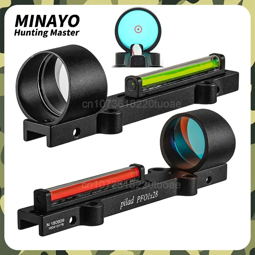 Dul1-x-28-Red-Dot-Sight-Red-Fiber-Holographic-Sight-Fit-Shotgun-Rib ...