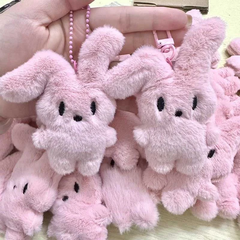 Cartoon-Plush-Keyring-Soft-Cute-Pink-Rabbit-Doll-Keychain-Backpack-Car ...