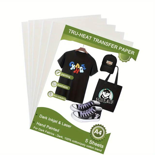 Iron On Transfer Sheets Unewprint Dark Inkjet Heat Transfer Paper For