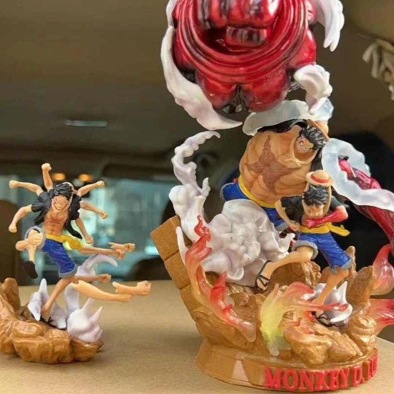 20cm G4 Great Ape King Gun Gk Luffy Anime Figure One Piece Fire Fist ...