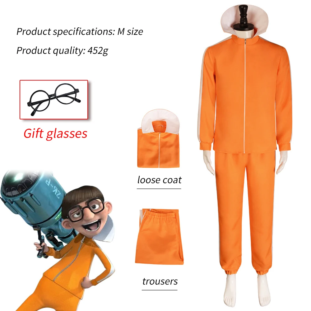 Movie-Vector-Cosplay-Costume-Orange-Jakect-Pant-Glasses-Outfits-Set ...