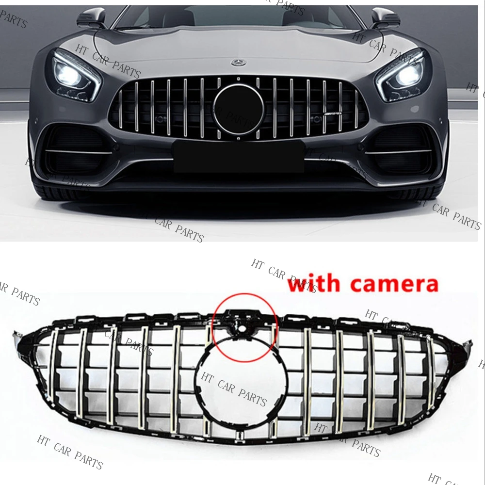 For-Mercedes-W205-C-Class-C200-C300-C43-AMG-2019-2021-1-x-Silver-Front ...