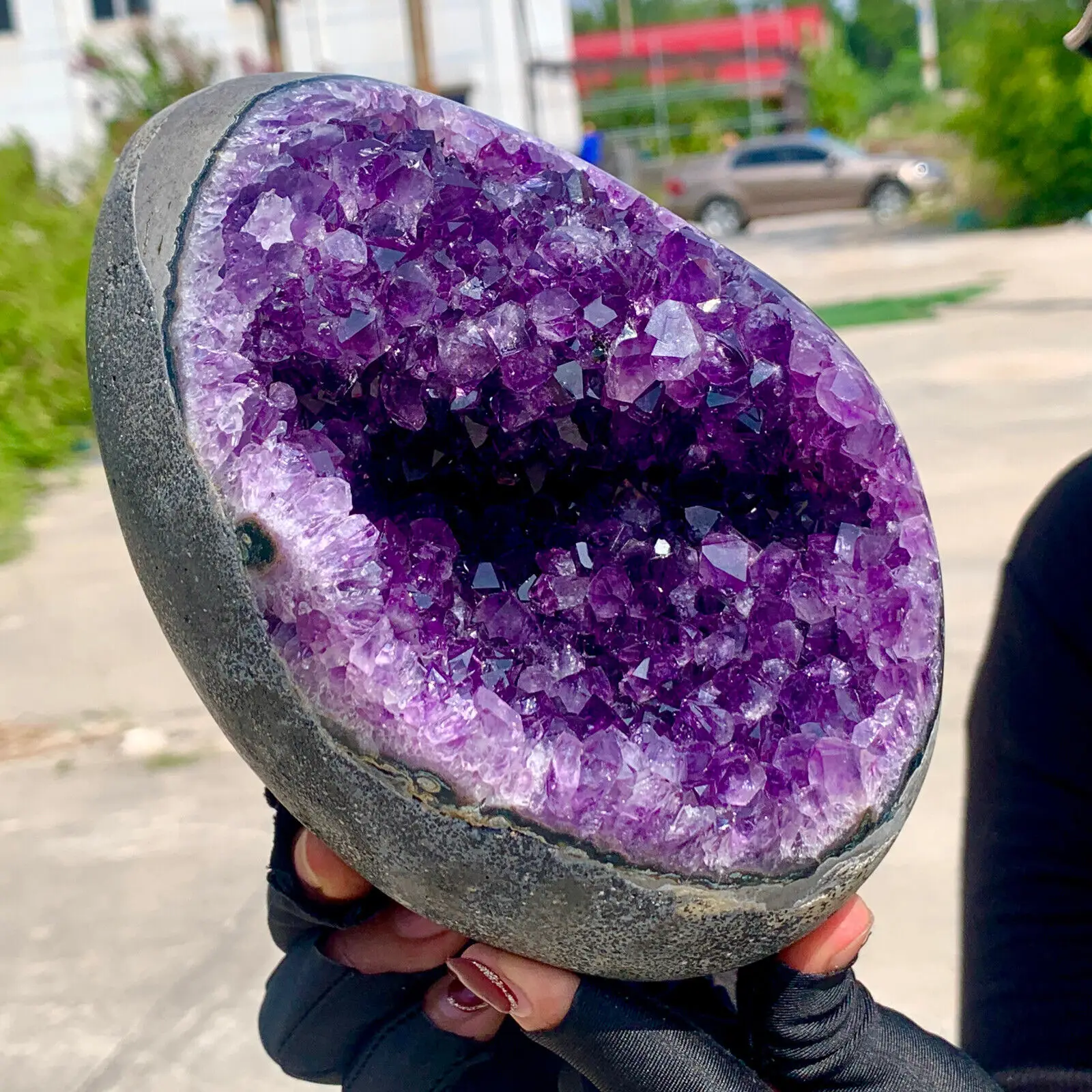 Natural Amethyst Cave Quartz Cluster Crystal Sample - AliExpress