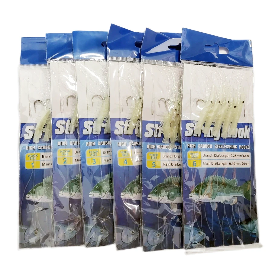 Shrimp-Bait-Rigs-5-Hooks-Pack-Glow-Saltwater-String-Hook-Fishing-Lure ...