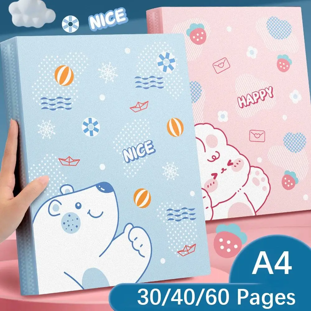 30-40-60-Pages-A4-File-Folder-Student-Test-Paper-Storage-Cartoon-Large ...