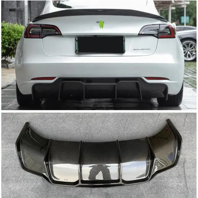 Para Tesla Model 3 2019 2020 2021 2022 Alerón de parachoques trasero de ...