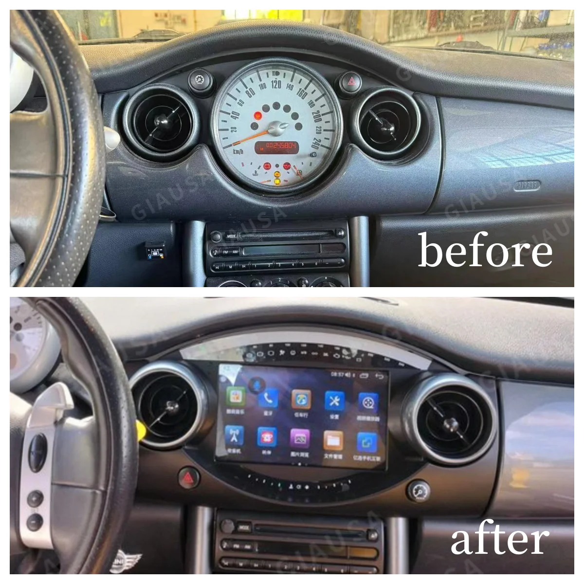 Android 14 Auto Radio For Mini Cooper R50 R53 2004 - 2006 Touch Screen ...