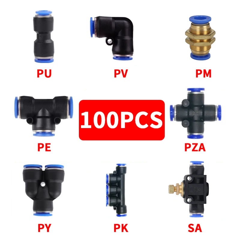 Pneumatic-Fittings-Pipe-Connectors-Quick-Release-Connector-PU-PY-PK-PE ...