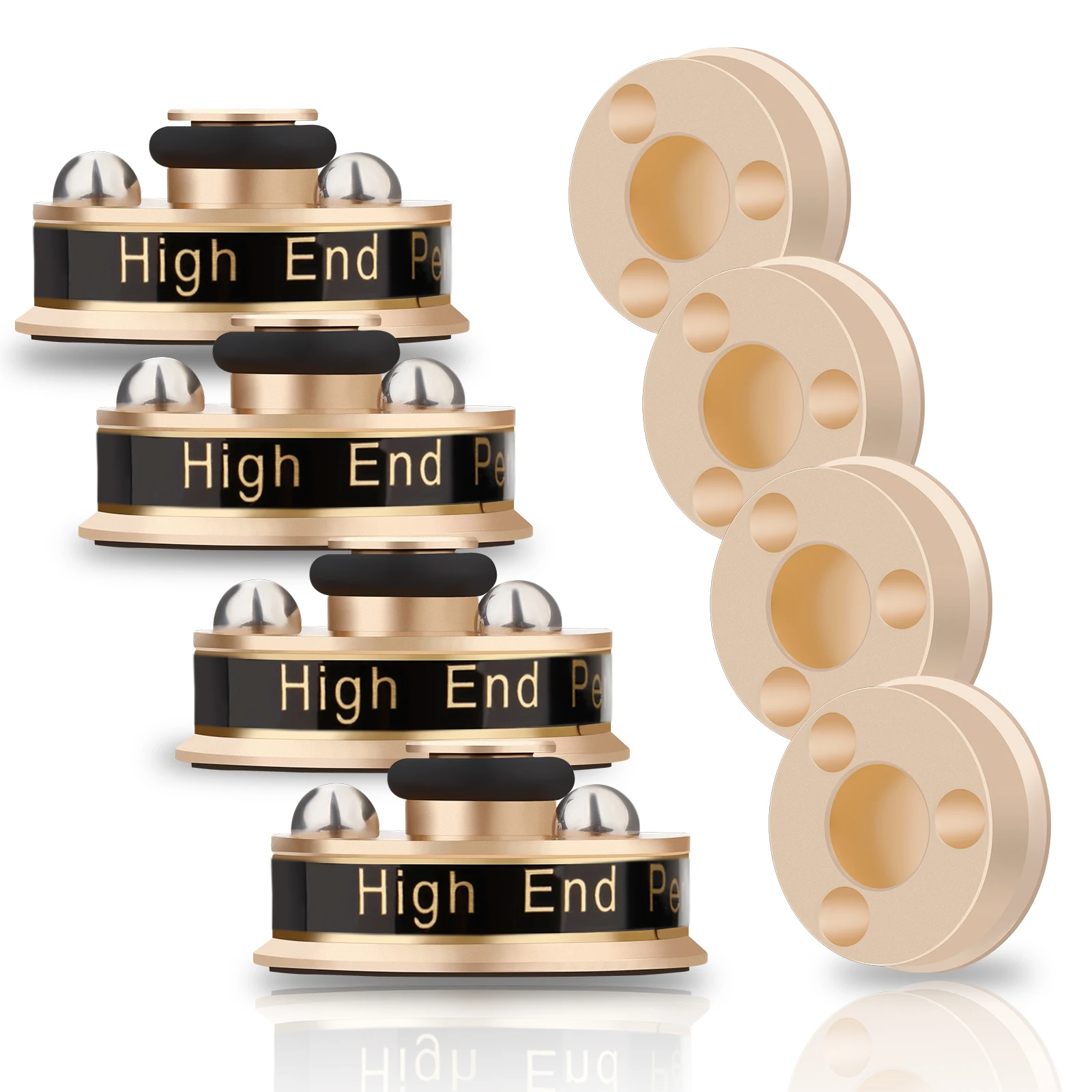 4pcs-High-end-Solid-Aluminium-Feet-Height-Adjustable-Speaker-Spikes ...