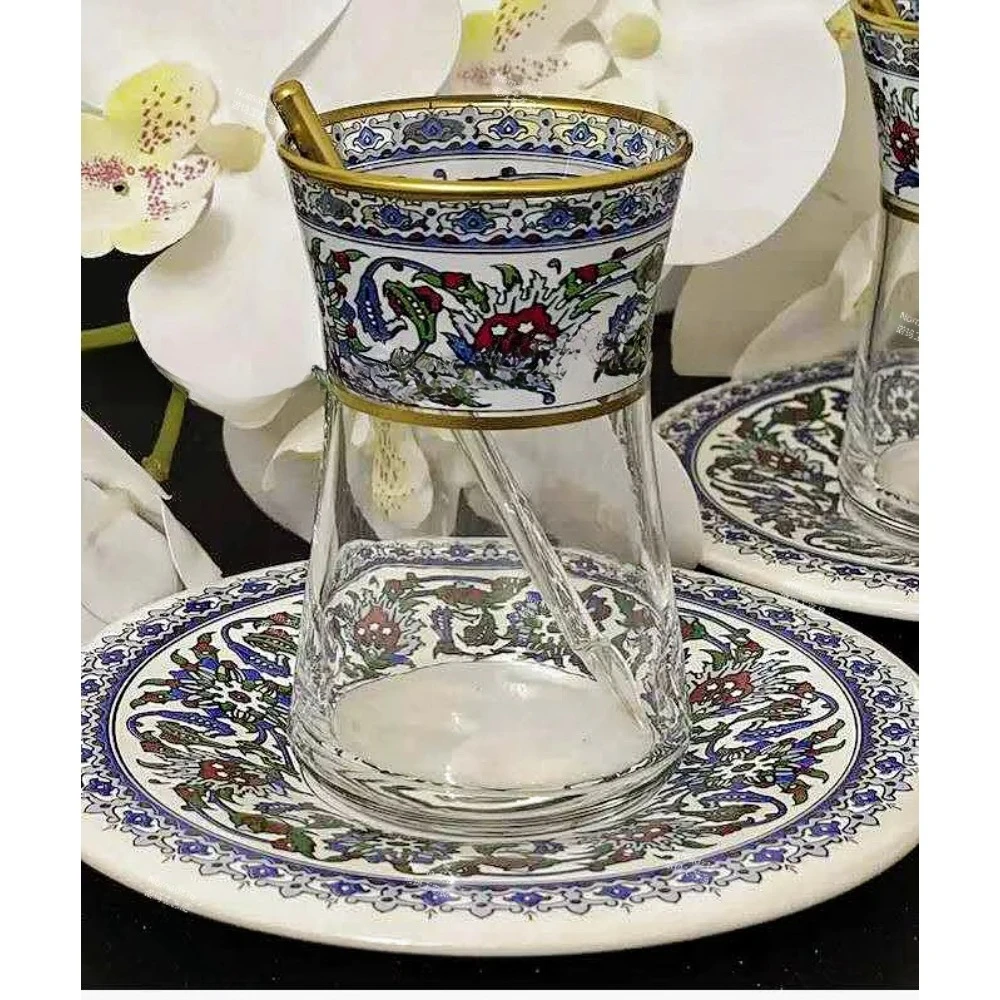 Turkish glass heat-resistant teacup handmade thickened tea cup water ...