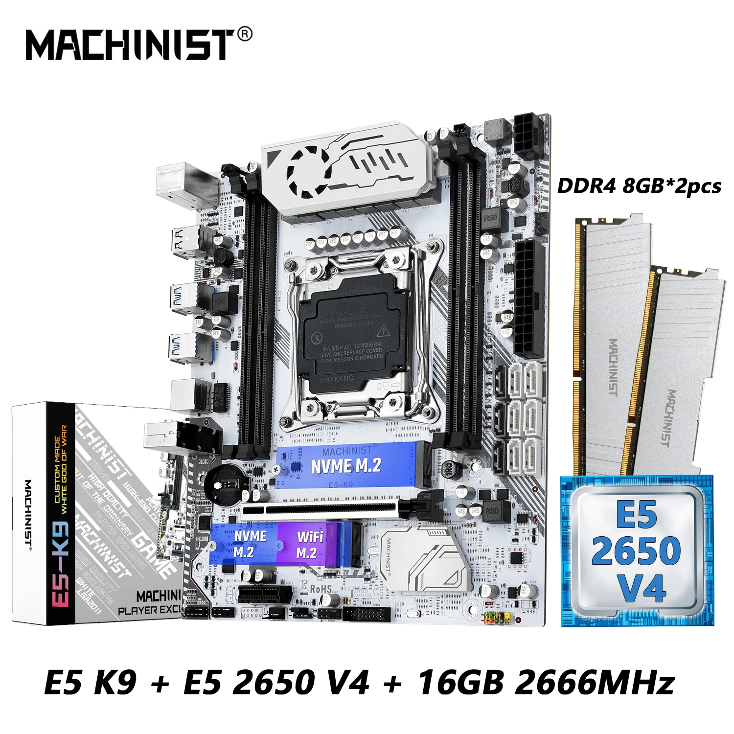 MACHINIST-X99-K9-Motherboard-Combo-LGA-2011-3-Xeon-CPU-E5-2650-V4-kit ...