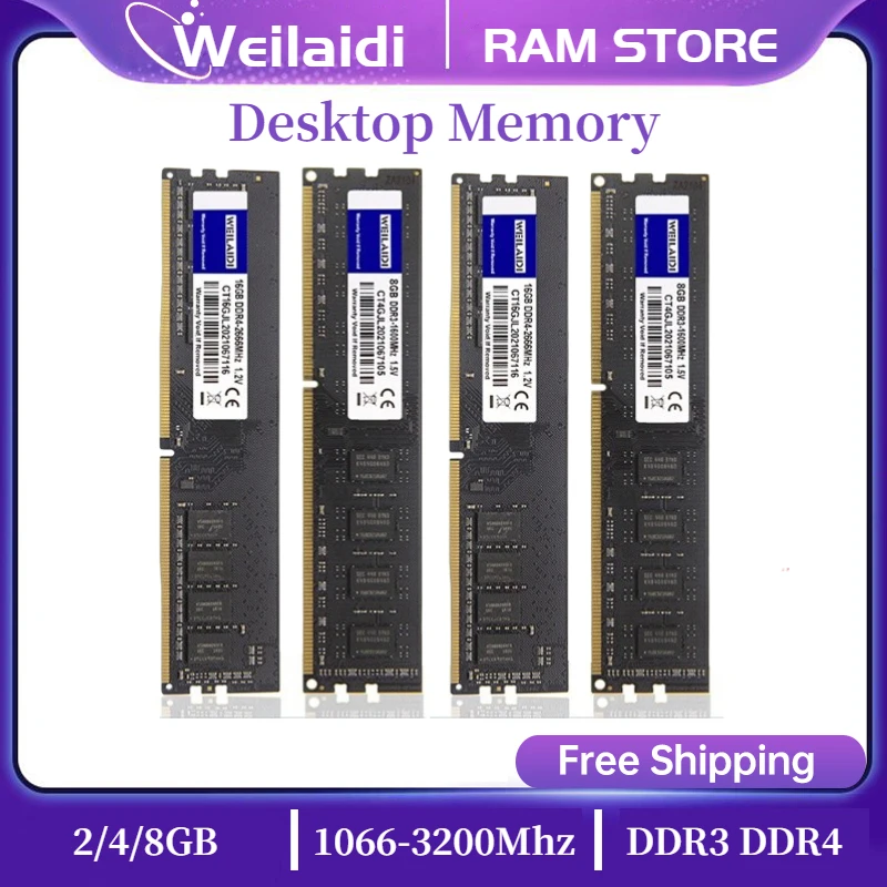 Memoria Ram DDR3 DDR4 2GB 4GB 8GB 16GB Memory Ram PC3 1333 1600 1866 PC4 2400 2666 3200Mhz for ...