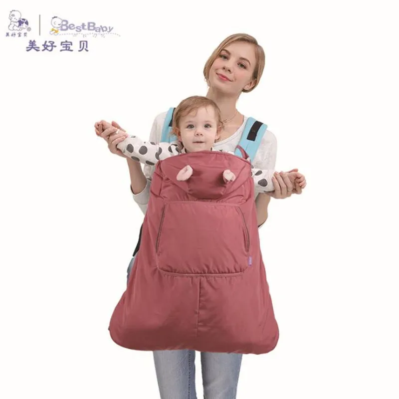 Waterproof-Baby-Carrier-Cloak-Velvet-Cape-Cloak-Winter-Warm-Cover-Wind ...
