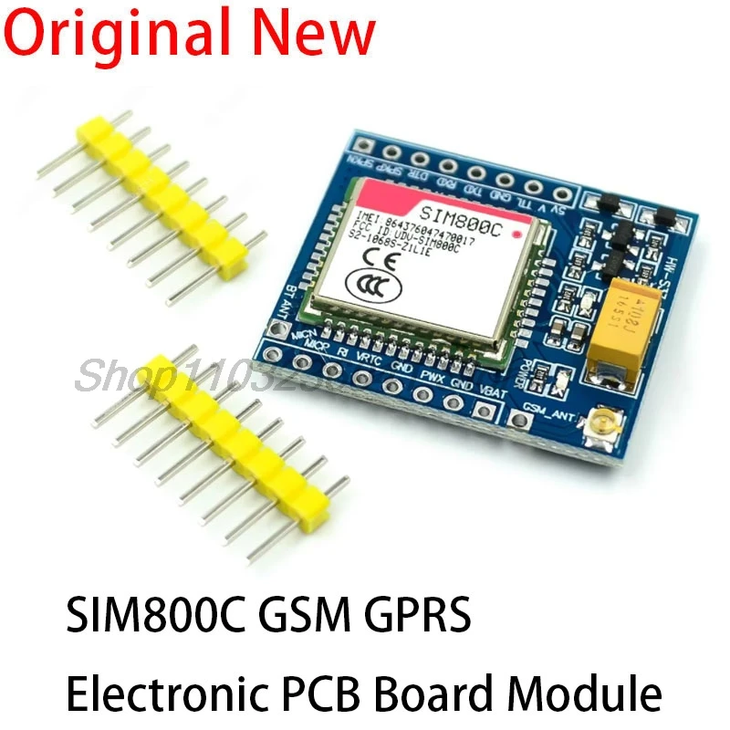 5V-3-3V-SIM800C-GSM-GPRS-Electronic-PCB-Board-Module-TTL-Development ...