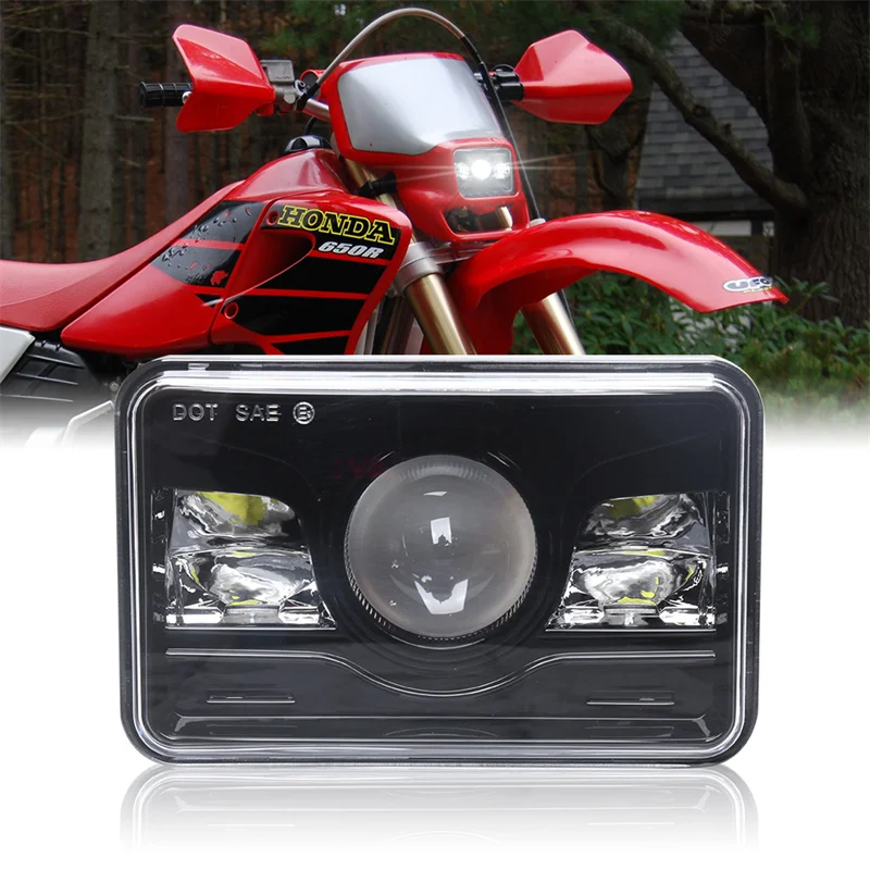 1pcs 4x6" Motorcycle LED Headlight 60W Sealed Beam Headlamp Fit for ...