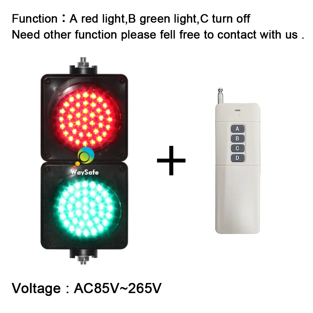 New-Design-Remote-Control-Parking-Lots-Small-LED-Traffic-Signal-100mm ...