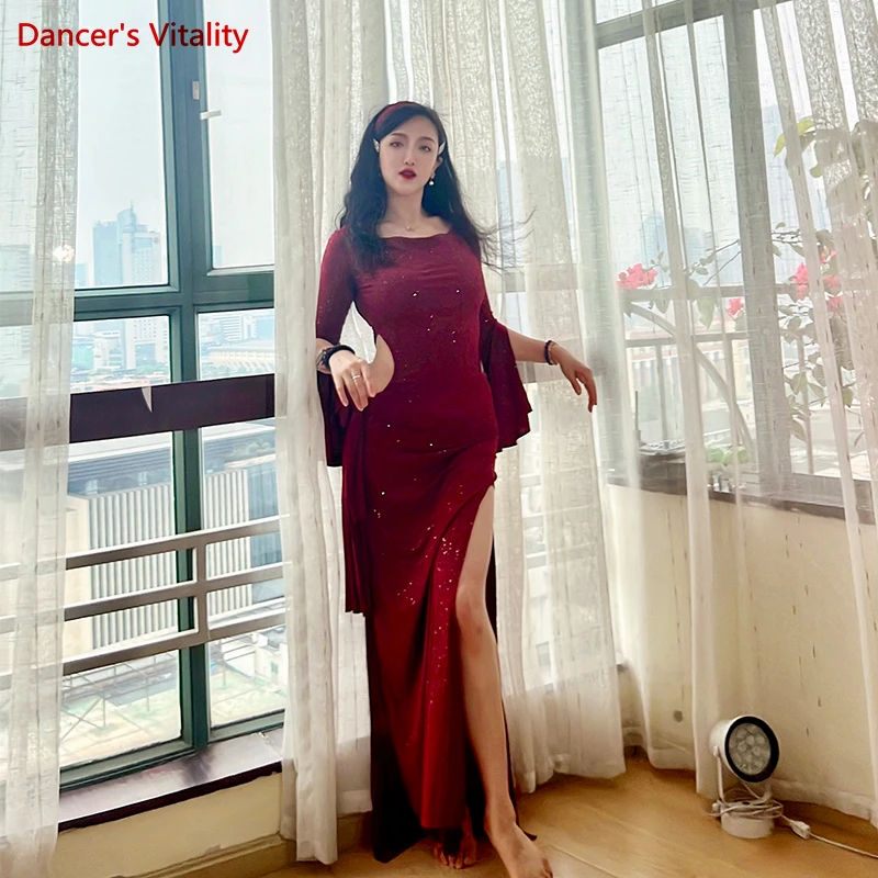 Belly-Dance-Robe-for-Women-Belly-Dancing-Half-Sleeves-Baladi-Shaabi ...