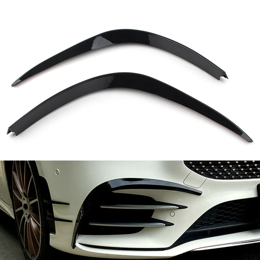 Car Front Bumper Splitter Spoiler Canard Trims For 2019-2022 Mercedes ...