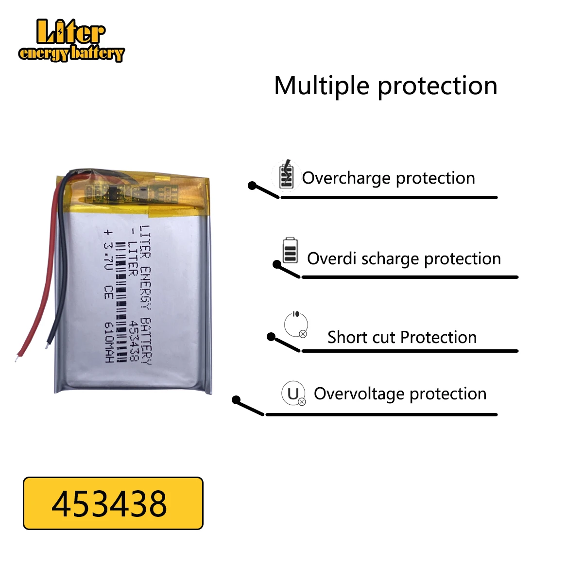 3-7V-610mAH-453438-Polymer-lithium-ion-Li-ion-battery-for-MP3-MP4 ...