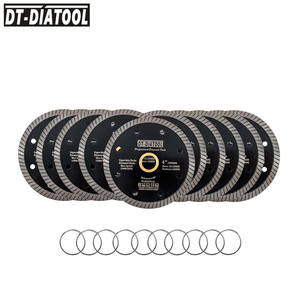 DT-DIATOOL-10pcs-pk-Dia-105mm-4inch-Diamond-Super-Thin-Saw-Blades-For ...