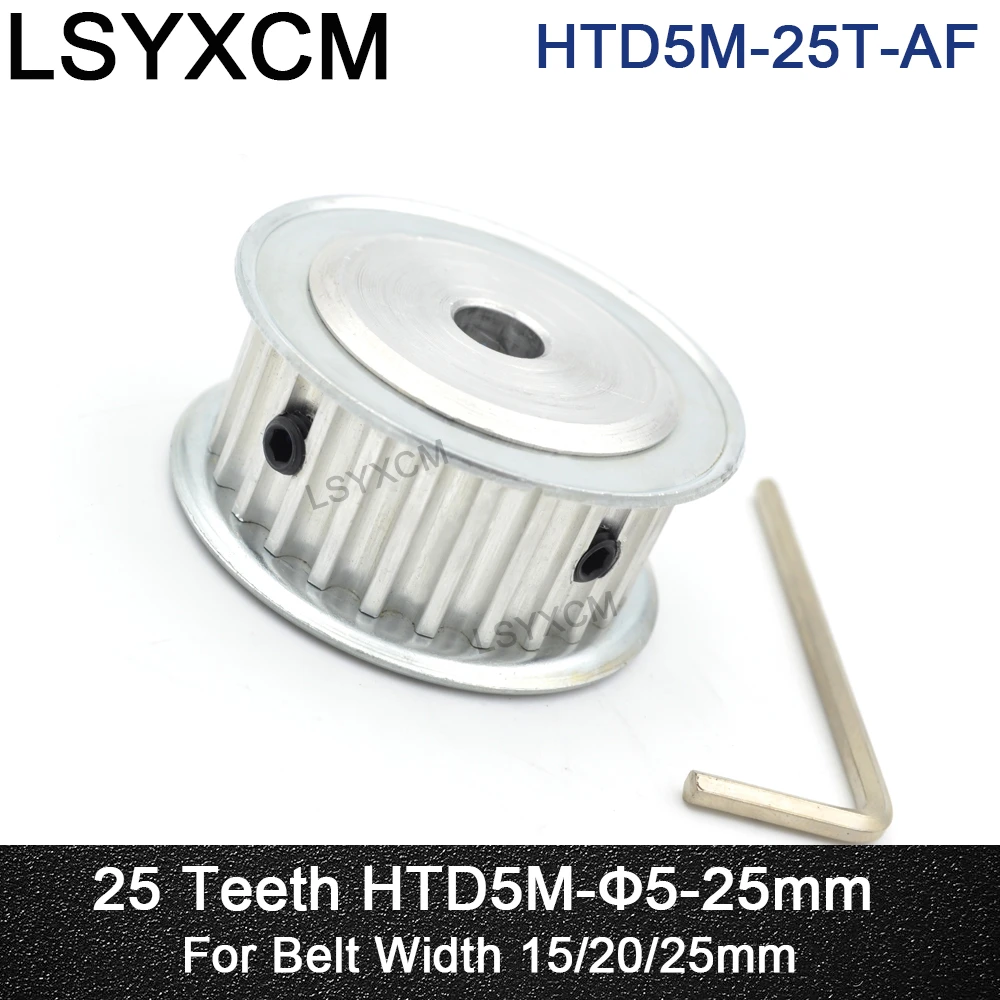 HTD 타이밍 동기 풀리 보어 폭 15, 20, 25 톱니, 5, 6, 8, 10, 12, 14, 15, 16, 17, 19, 20, 22, 25mm HTD5M 25 T ...