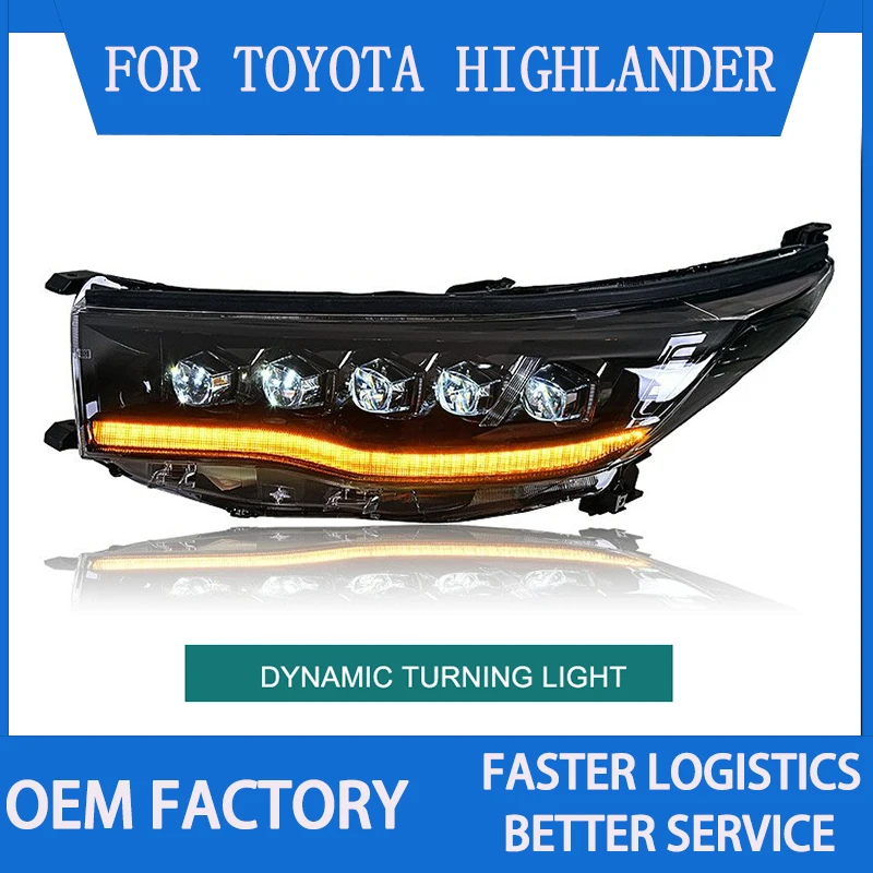 1-Pair-Car-LED-Headlight-for-Toyota-Highlander-2015-2016-2017 ...
