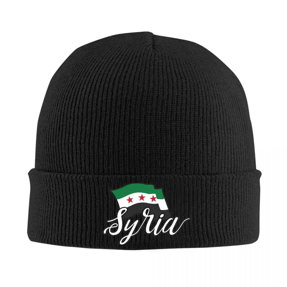 Syria Flag Beanie Hats Syrian Map Bonnet Hats Adult Unisex Fashion ...